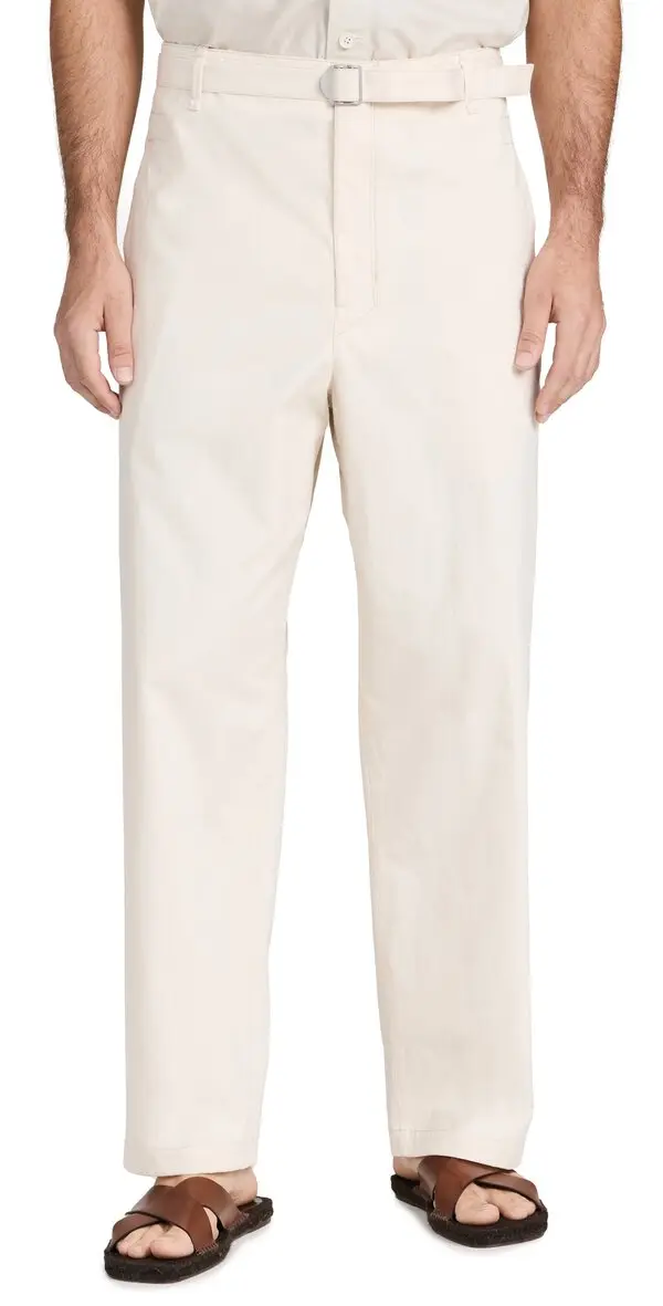Lemaire Seamless Belted Pants In Pale Ecru - 60% Off | Editorialist